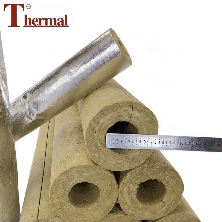 Buy Mineral Wool Pipe Section Heat And Cold Insulation Rock Wool Pipe from Tianjin Thermal ...