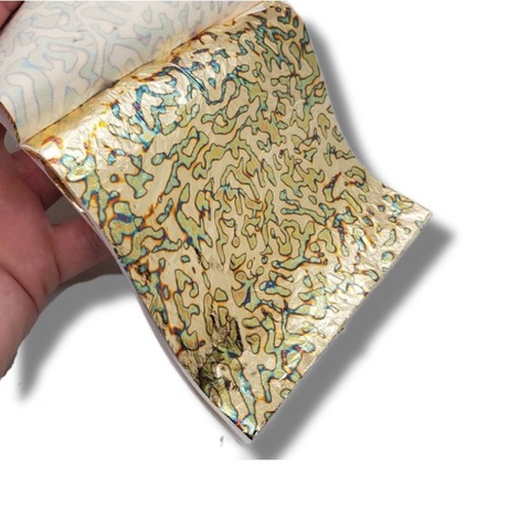 Buy Multi Color Variegated Gold Leaf Foil Paper Sheet 14x14 Cm 25 ...