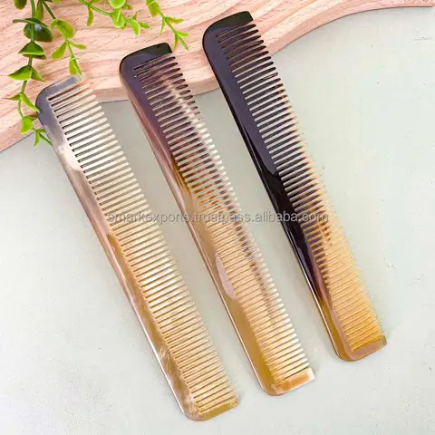 Buy Natural Buffalo Ox Horn Comb - Anti-static Handmade Pocket Comb ...