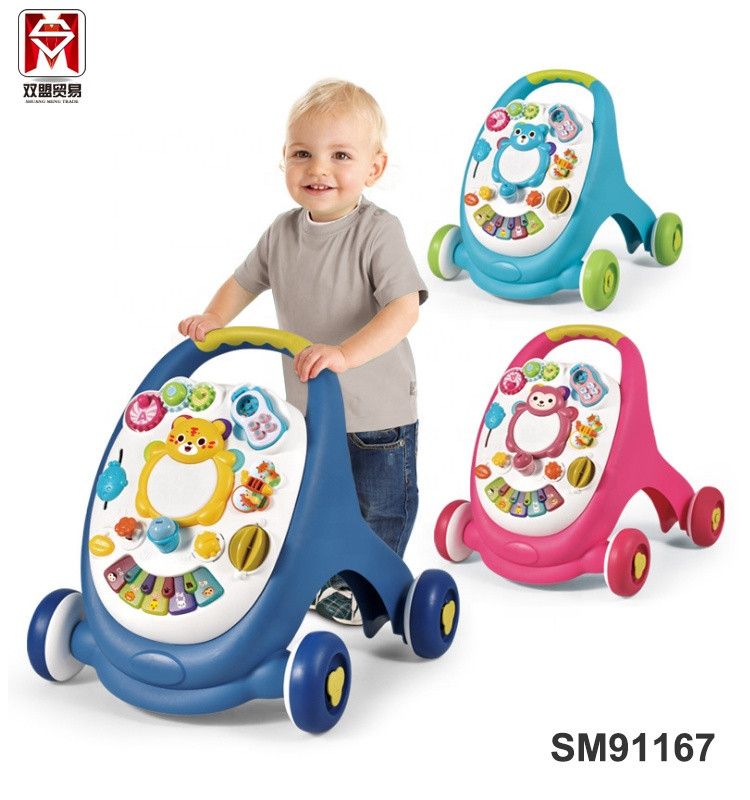 Buy New Kids Educational Educational Walker 2 In 1 Plastic Baby Walker ...