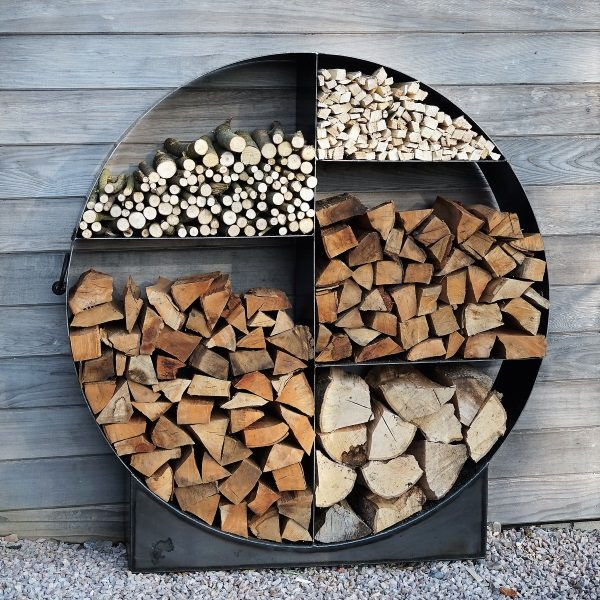 Buy Outdoor Hexagon Heavy-duty Firewood Log Storage Rack- Honeycomb ...