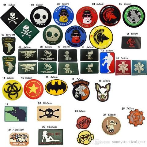 Buy Outdoor Tactical Rubber Patches Hook And Loop Fastener Rubber ...