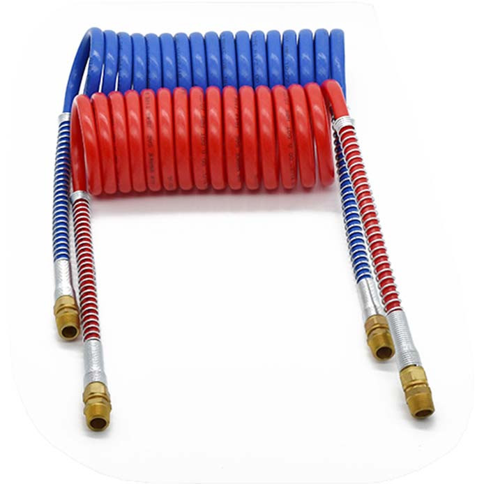 Buy Pu Hose And Yellow Pneumatic Flexible Coils Spring Air Brake Hose ...