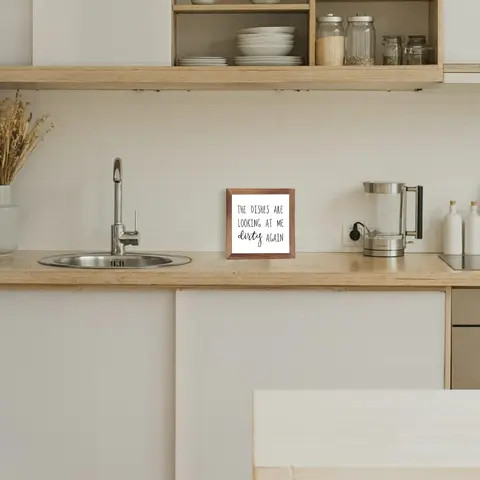 Buy Rustic Farmhouse Kitchen Decor Sign Counter And Sink Decorative ...