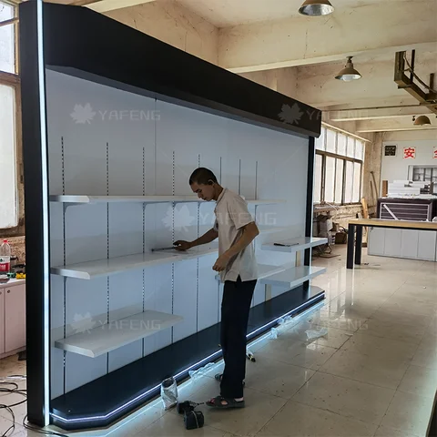 Buy Shopping Mall Wooden Mobile Phone Repair Shop Furniture Showcase ...