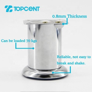 Buy Topcent Satin Chrome Steel Furniture Cabinet Leg Feet Metal Chair ...
