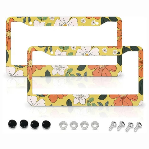 Buy Tropical Beach Palm Trees License Plate Frames,car Accessories ...