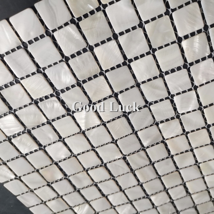 Buy White Seashell Backsplash Mosaic Shell Mother Of Pearl Tiles from ...