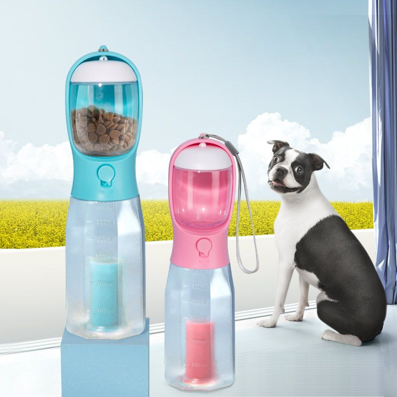 Buy The "3-in-1 Pet Bottle" Serves As A Drink Container, Food Dispenser ...