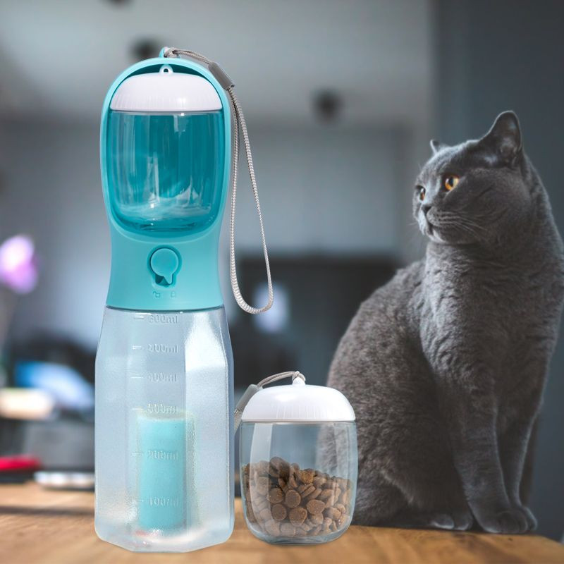 Buy The "3-in-1 Pet Bottle" Serves As A Drink Container, Food Dispenser ...