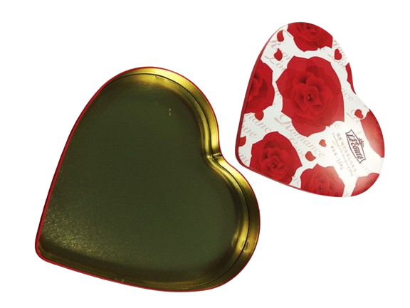 Buy Custom Chocolate Tin Box Metal Heart Shape Tin Box For Candle