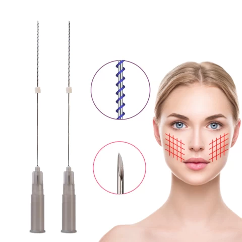 Buy Lift Face Line High Nose Needle Thread Screw Korean Suture Blunt ...