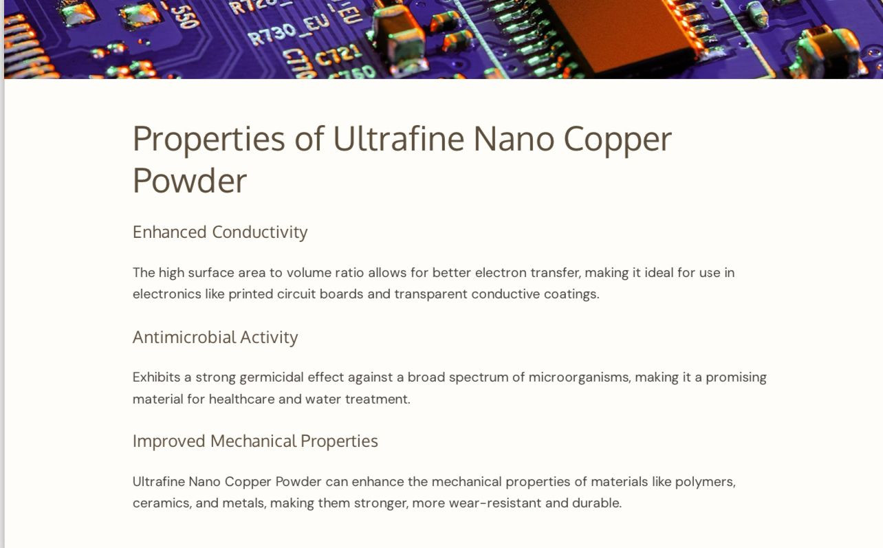 Buy Ultrafine Nano Copper Powder from FireBrick, United Kingdom ...