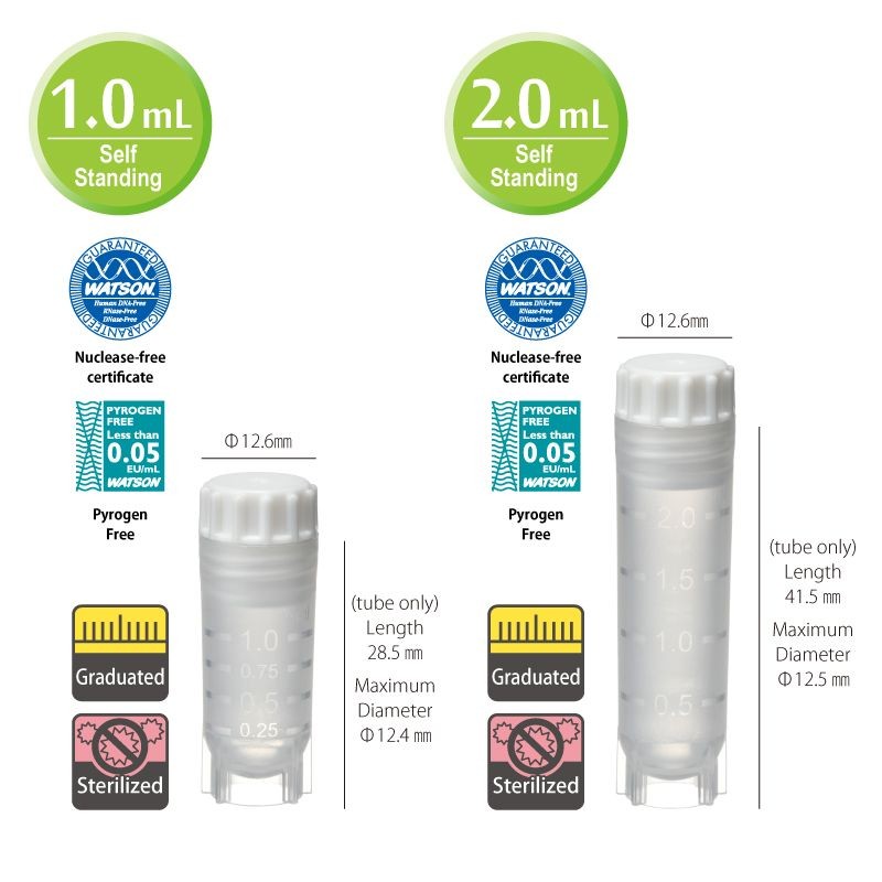 Buy Cryotubes With Internal Thread Screwcaps from Nopat Inc. Japan ...