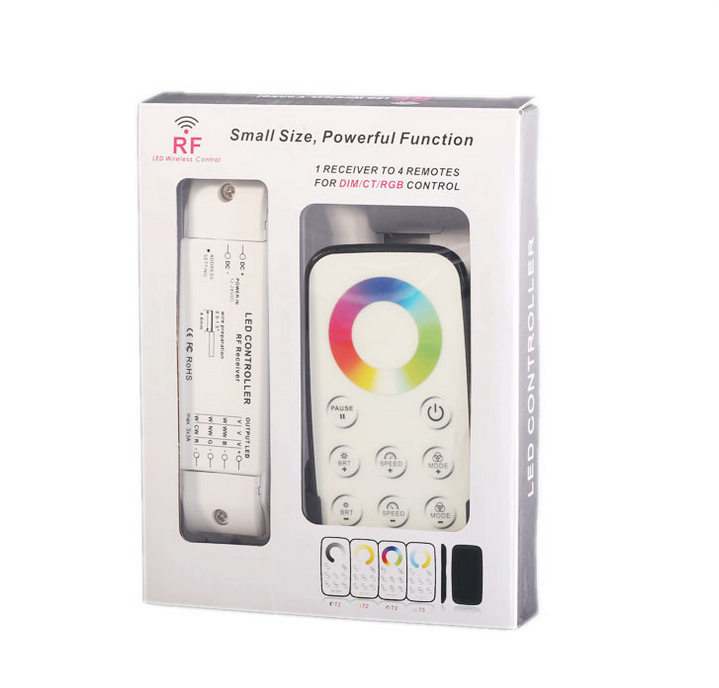 Buy T4+r4 Rgbw Led Controller Programmable 433mhz Wireless Rf Remote ...