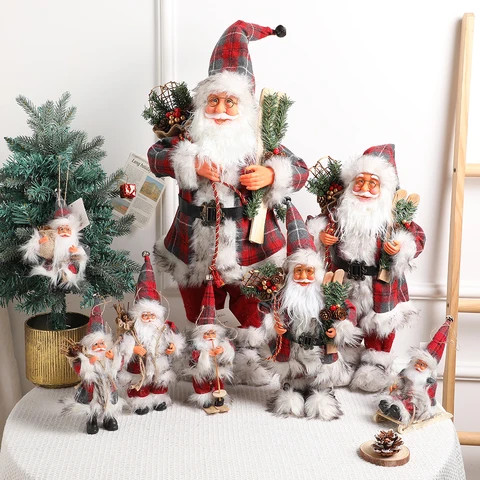 Buy 18-inch Standing Santa Claus Christmas Doll New Desktop Ornaments ...