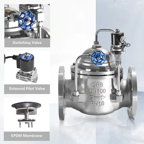 Buy 600x-16p Stainless Steel Electric Control Valve Pump Control Valve ...