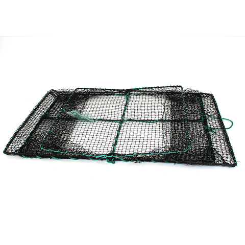 Buy Aquaculture Trap Folding Fishing Net Rectangle Fish Trap 2 Entrance ...