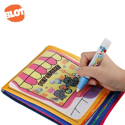 Buy Blot 6609 Reusable Learning Kids Magic Water Coloring Drawing Book ...