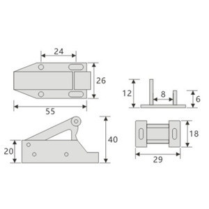 Buy Complete Touch Latch Catch For Loft Latch from Guangzhou Longcharm ...