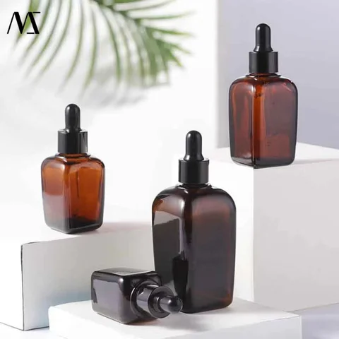 Buy Cosmetic 100 Ml Glass Dropper Bottle Gold Cap Unique Glass Dropper ...