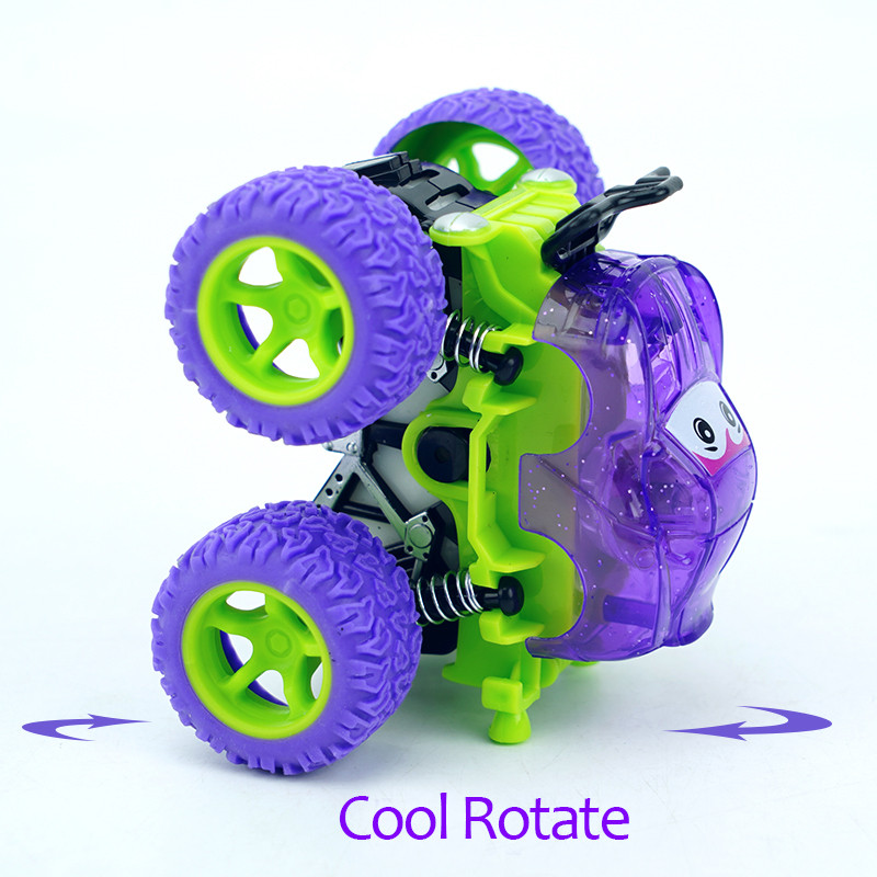 Buy Customizable Mini Luminous 4wd Inertial Stunt Car Toy 360 Rotating ...