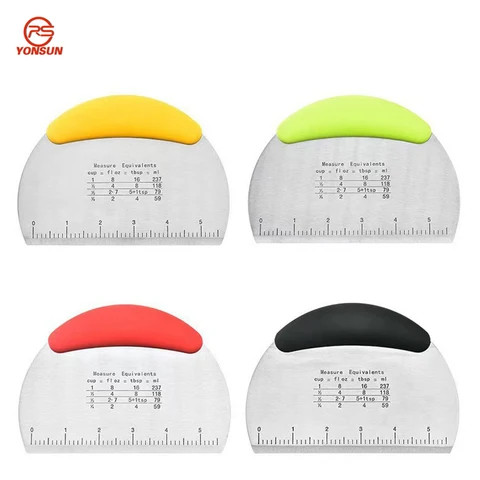 Buy Dough Pastry Stainless Steel Baking Spatula Scraper Chopper Cake ...