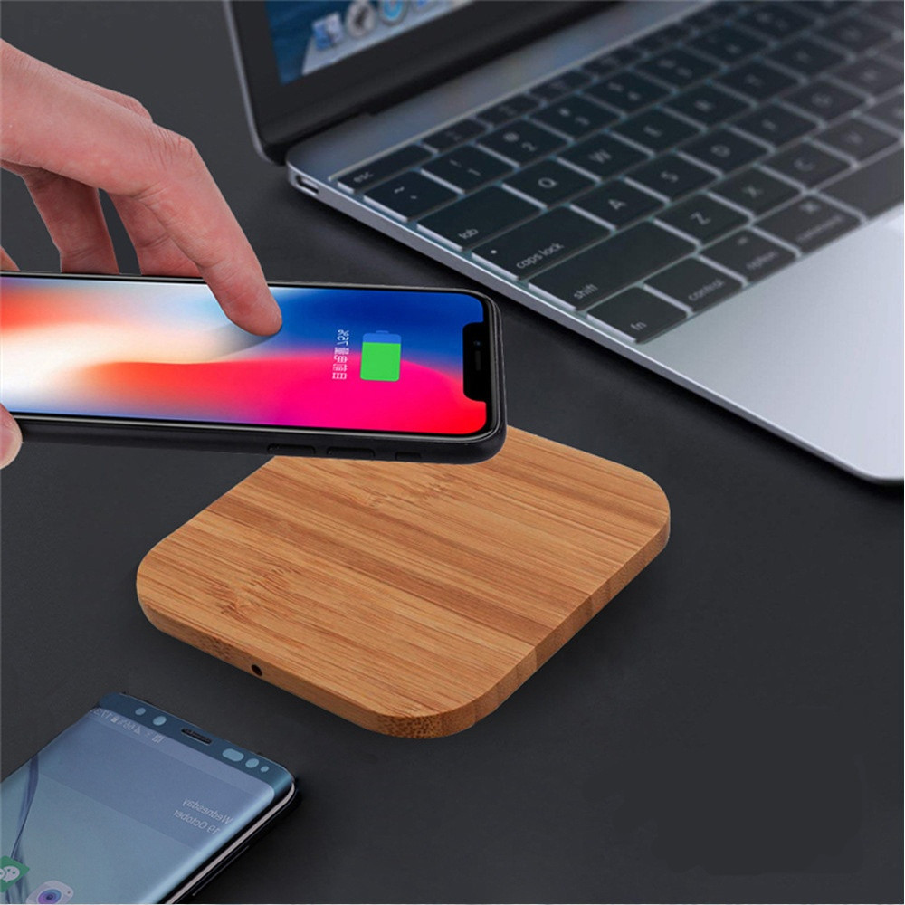 Buy Eco Friendly Fast Customized Logo Qi Bamboo Wireless Charger 5w ...