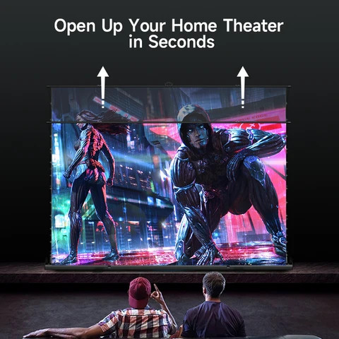 Buy Fashion 100 Inch Floor Pull Up Clr Projector Screen Outdoor Rear ...