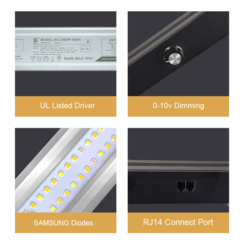 Buy Full Spectrum Lm301h Lm301b 3500k 6000k Cob 4ft Led Grow Light ...