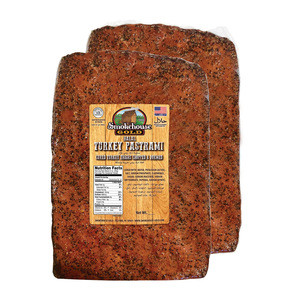 Buy Halal Turkey Pastrami Slab Cured Turkey Thighs Chopped Formed Wt ...