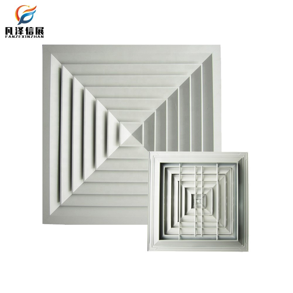 Buy Hot Selling Aluminum 4 Ways Square Ceiling Air Diffuser Building ...