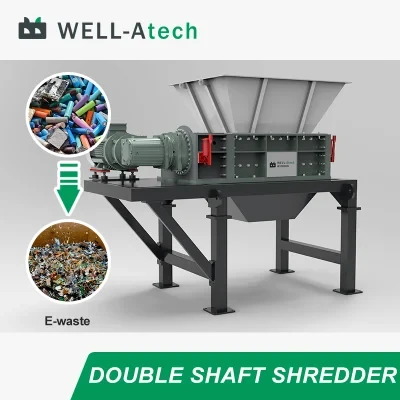 Buy Industrial Double Shaft Pet Bottle Hard Disk Carton Waste Plastic Drum Shredder from Anhui ...