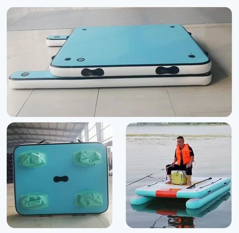Buy Inflatable Floating Platform Fishing Magic Carpet Scattering Boat ...