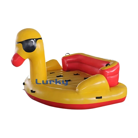 Buy Inflatable Yellow Duck Water Boat Custom Towable Water Boat Summer ...