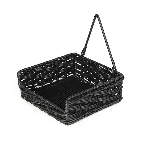 Buy Iron Hemp Rope Woven Magazine File Holder Square Shape Desktop ...