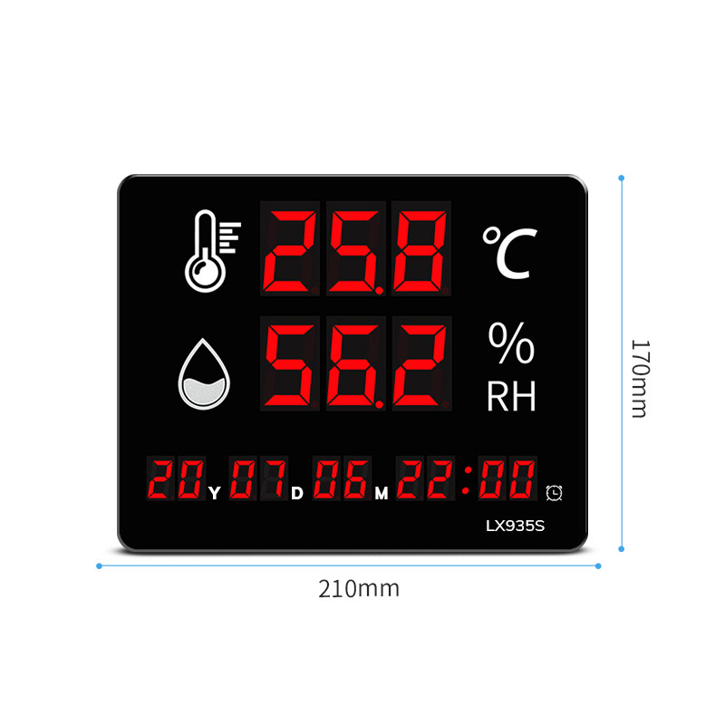 Buy Led High-precision Thermometer And Hygrometer With Metal 120 Degree ...
