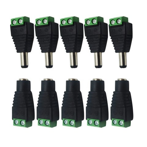 Buy Male And Female Dc Power Jack For Cctv Camera Dc Socket 5.5mm X 2 ...