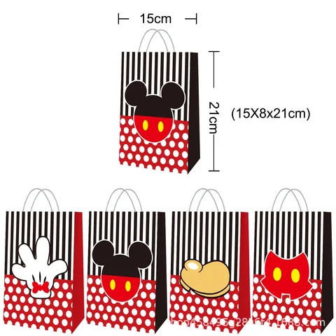 Buy Mickey Minnie Printed Design Kids Candy Gift Paper Bag Party Kraft ...