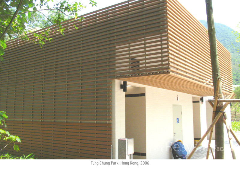 Buy Natural Weather Resistant Resysta Wood Sun Louver Outdoor Shutter ...