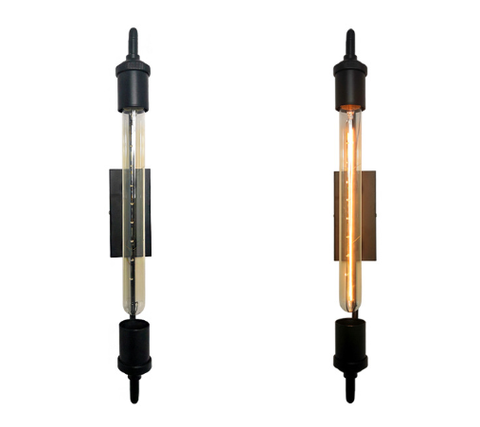 Buy Outdoor Long Strip Edison Bulb Led Wall Sconce Medieval With Power ...