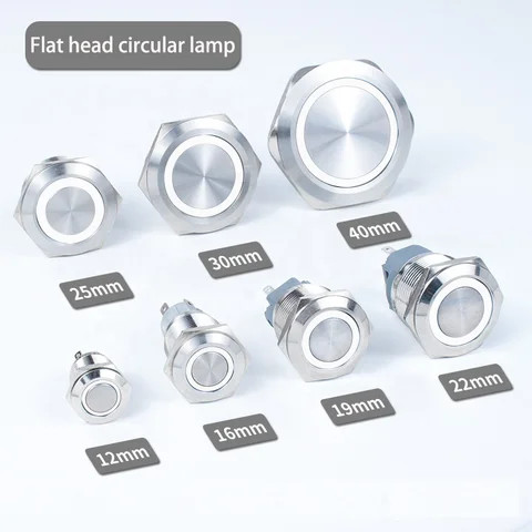 Buy Push Button Switch Factory 12mm 16mm 19mm 40mm Metal Momentary Push ...