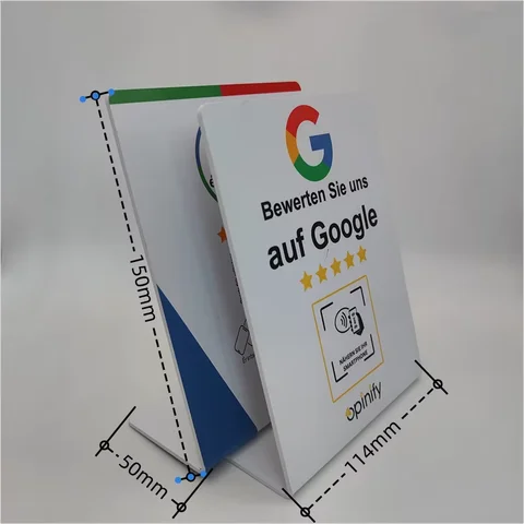 Buy Restaurant Nfc Menu Display Transparent Acrylic Stand Card 13.56mhz ...