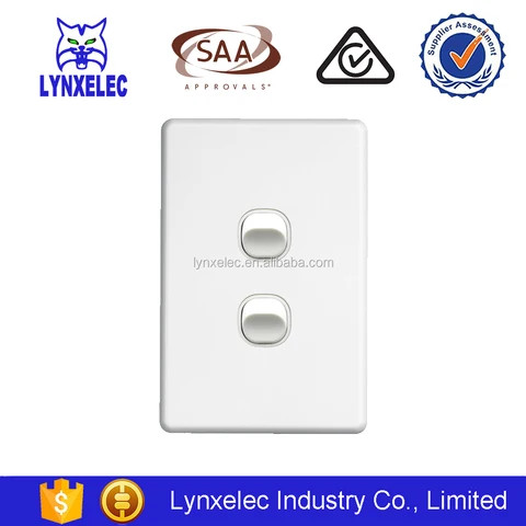 Buy Saa Slimline White 250v 10a Electric Wall Switch Lighting Switch ...