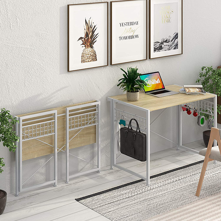 Buy Simple Folding Computer Desk Modern Home Office Foldable Computer ...