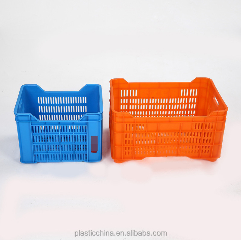 Buy Stackable Mesh Container Rectangular Plastic Storage Bulk Crates ...
