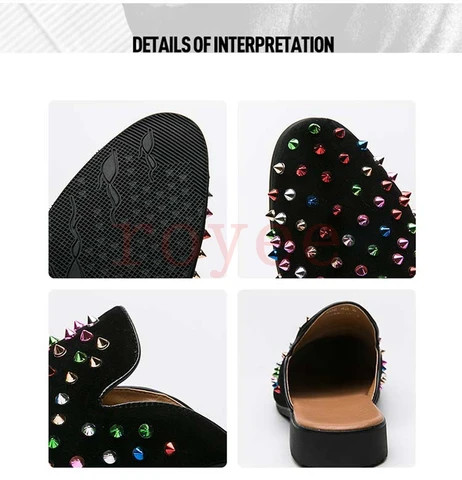 Buy Studs Spike Men Original Loafers Glitter Crystal Men Shoe Mens ...