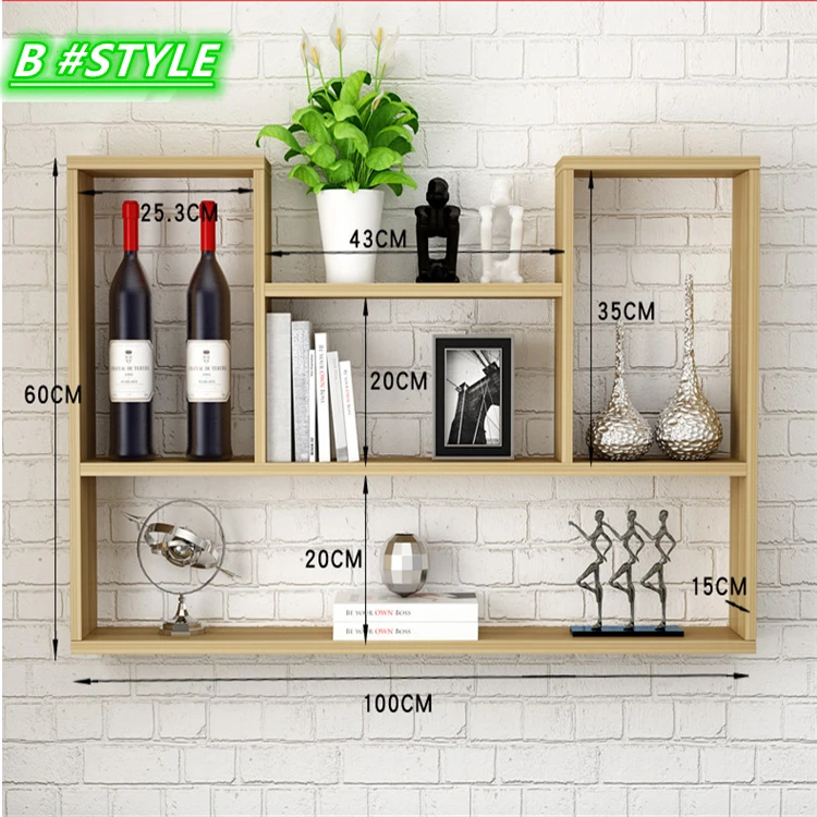 Buy Wall Mounted Cabinet Book Shelves Wooden Modern Bookcase from Henan ...