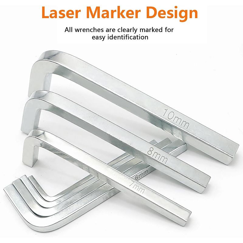 Buy 7pcs Square Head Wrench Set L Shaped Square Key Kit Chromium ...