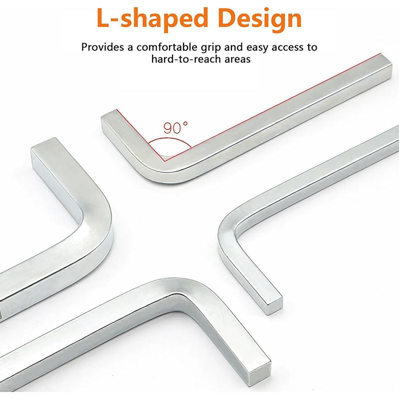 Buy 7pcs Square Head Wrench Set L Shaped Square Key Kit Chromium ...